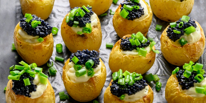 Easy Recipe: Mini Baked Potatoes with Premium Siberian Caviar – STUR CAVIAR